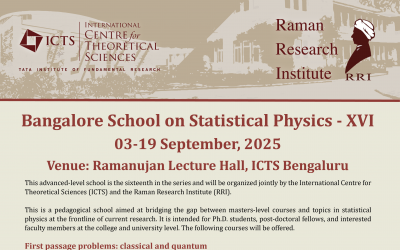 Bangalore School on Statistical Physics-XVI | ICTS